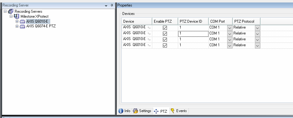 How to configure Axis Q6000-E camera for PTZ functionality