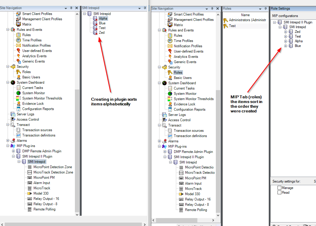 MIP items not sorted alphabetically in the Management Client — Role ...