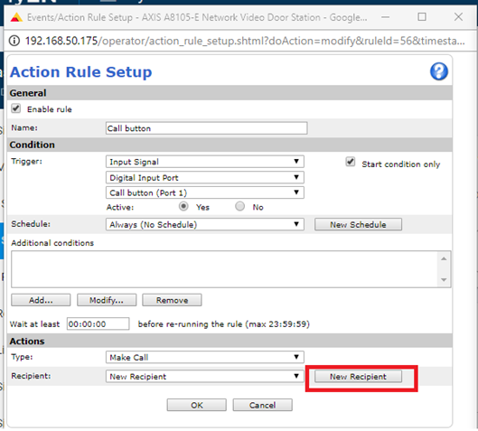 How To Set Up Call Button Event From Axis Video Door Station A 8105 E