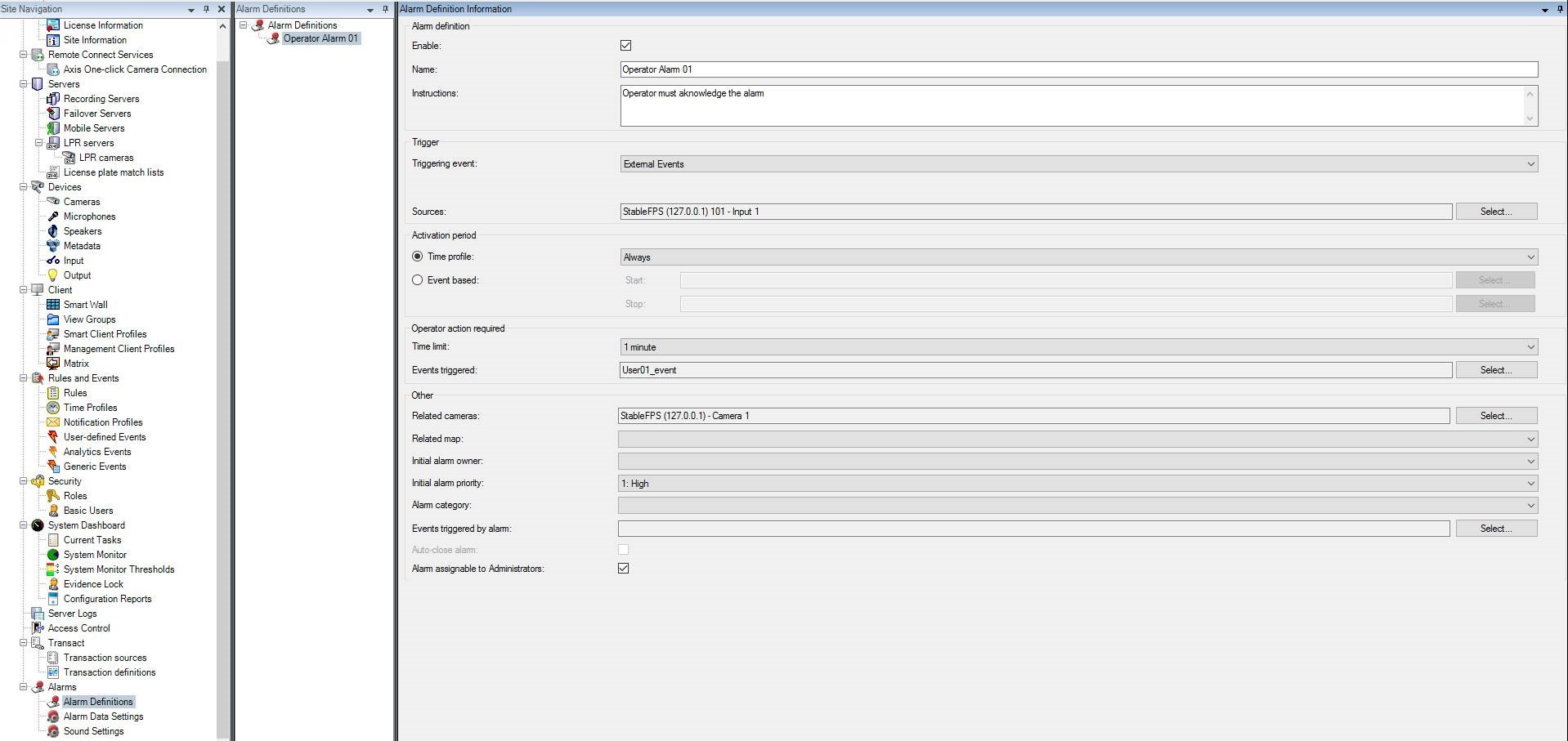 How to trigger an event which is based on another external event in the XProtect VMS