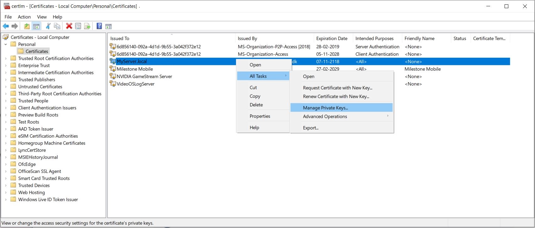 No Video From The Xprotect Recording Server When Using Encrypted