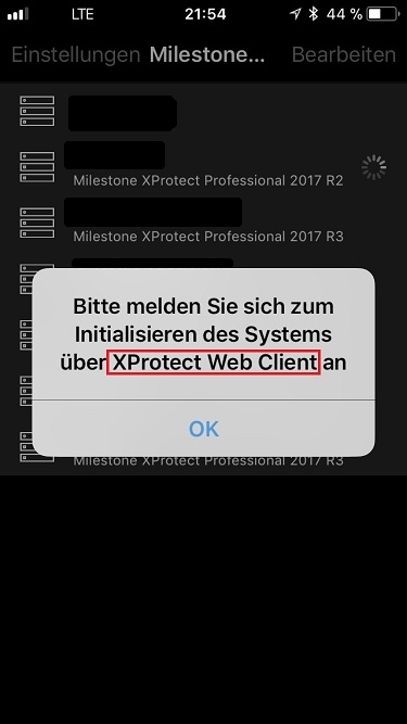 The Xprotect Ios Mobile App Fails To Login With