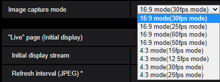 Panasonic WV-S2136L — missing Image Capture modes (FAQ)