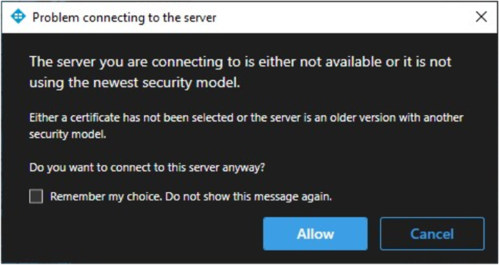 Xprotect Smart Client Security Warning At Login Faq