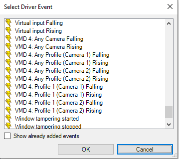 Axis cameras with firmware v. 11.2 or later no longer provide classic VMD events ...