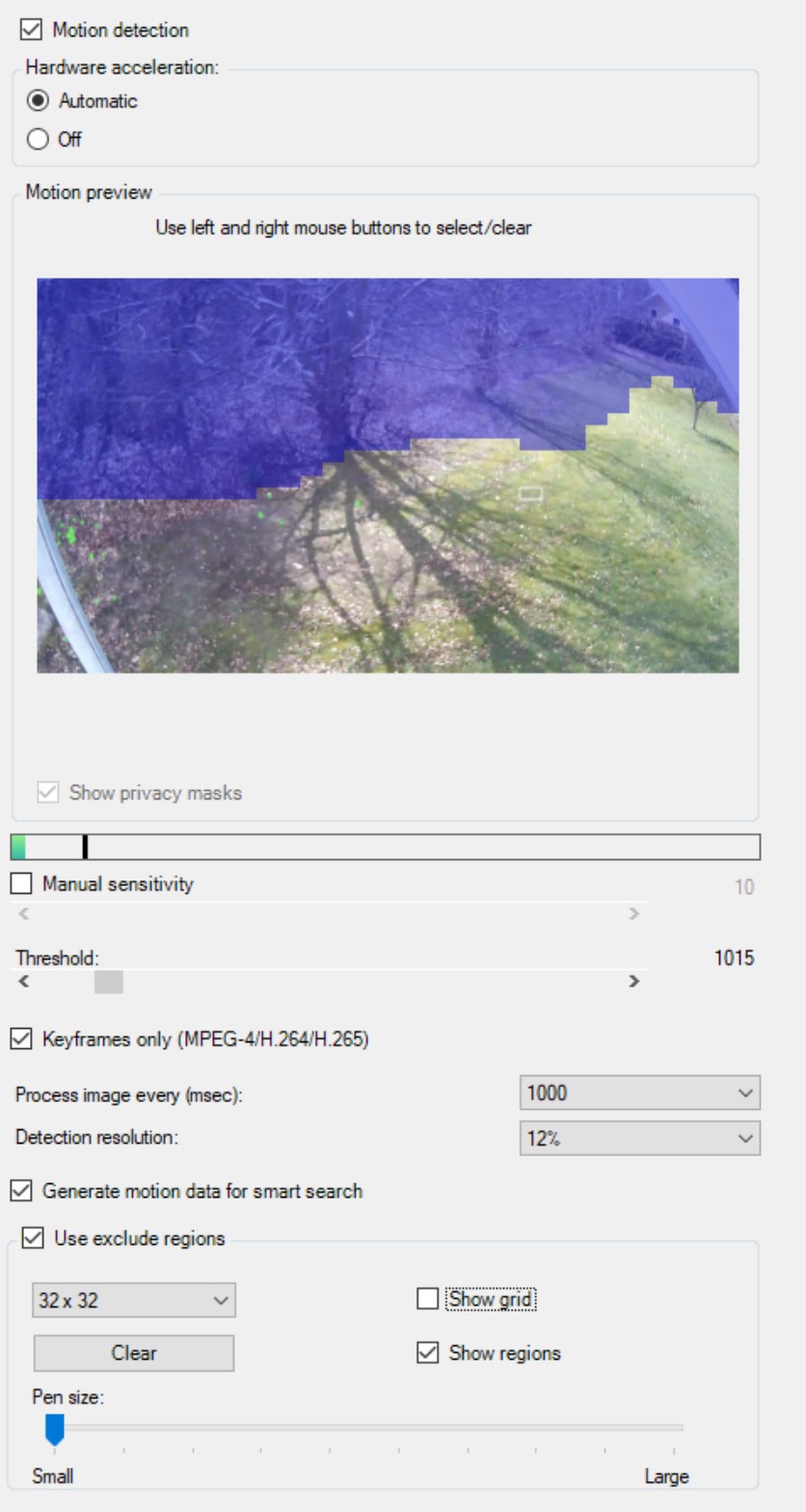 Camera Is Not Recording On Motion When It Remains Above The Threshold