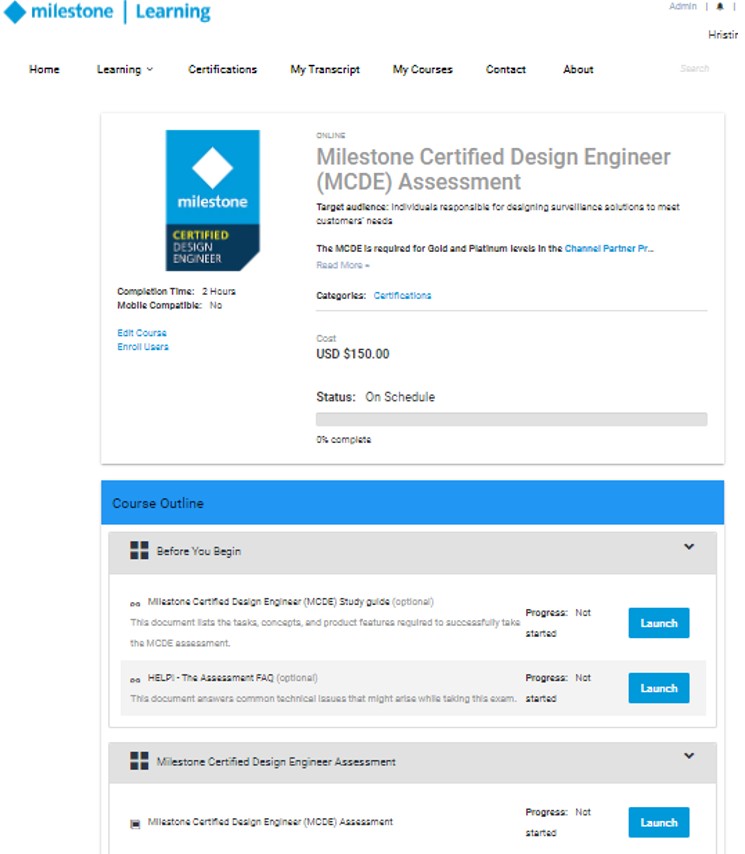 How to find the Milestone certification tests in the Milestone Learning ...