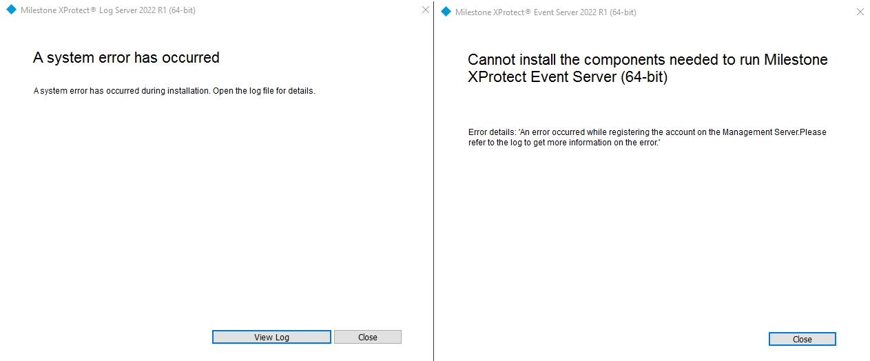 Eventlog Server Installation Fails When Computer Hostname Is 15