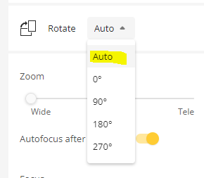 Rotation 'Auto' setting in Axis devices (Device Pack v. 13.3 and later)
