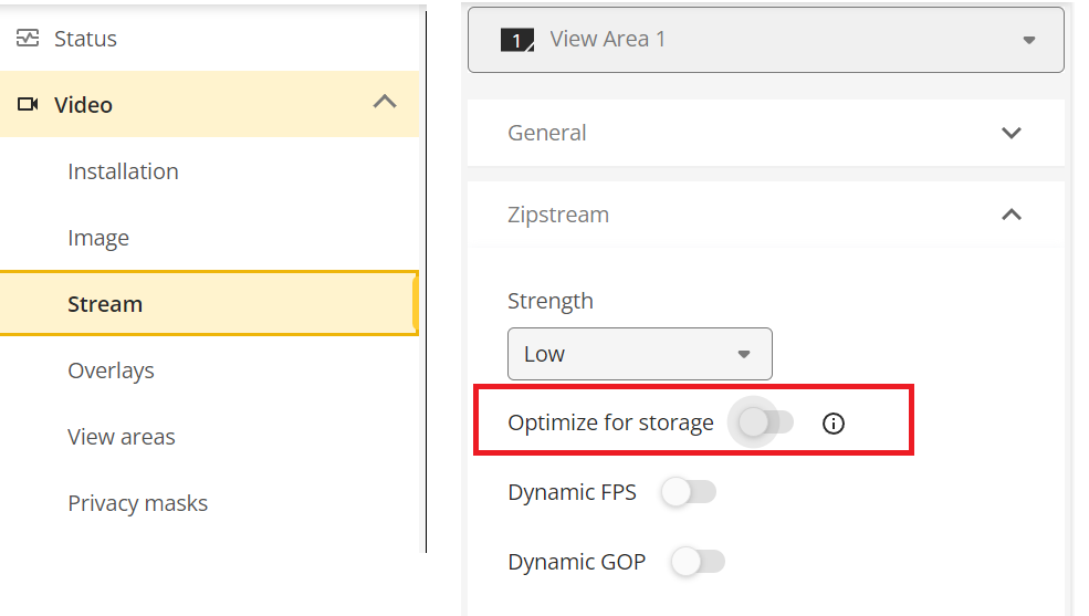 Quick guide on Axis Zipstream