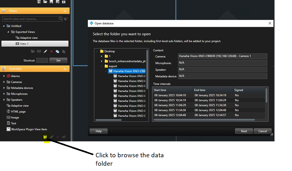 How can I play offline files in the XProtect Smart Client player?