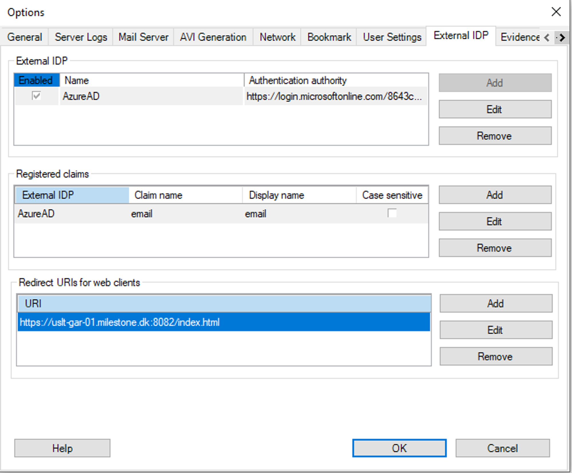 How to configure External IDP in XProtect using Azure Active Directory